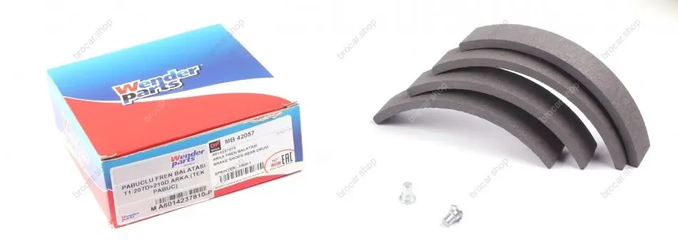 MB42057 Накладки колодок тормозных (задних) MB 207-210D (барабанные) DP ...